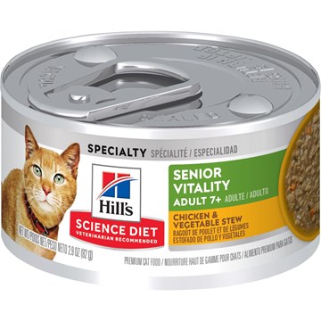 Hill's Science Plan Senior Vitality Adult 7+ Chicken & Roasted ...
